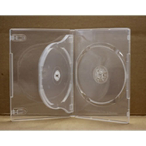 3 Disc Clear DVD Case with 1 Flip Tray – 14mm