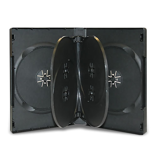 27mm Black CD/DVD Case - 6 Discs with 2 Trays