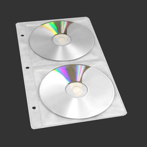 4 Disc White CD/DVD Double-sided Refill Sleeve
