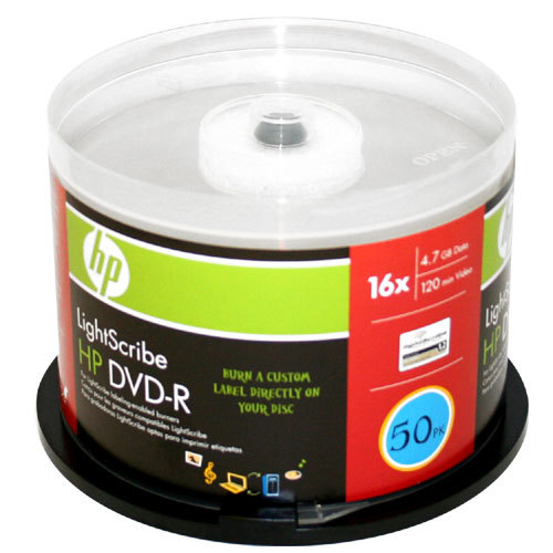 HP Lightscribe 16X DVD-R Blank Media Disc