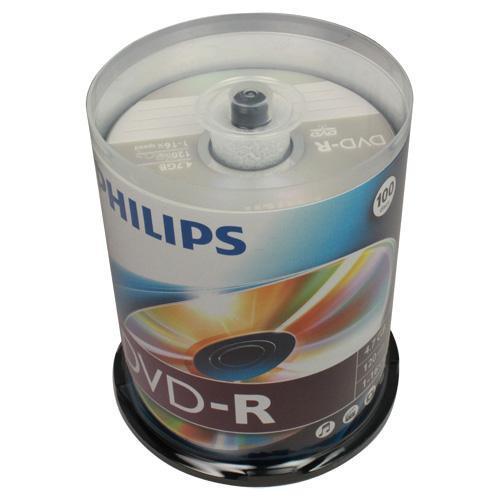 Philips DVD-R 16X Silver Branded Blank DVDR Media Disc